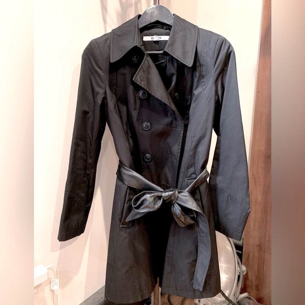 Dkny Waterproof Classic Trench Raincoat With Belt - Gem
